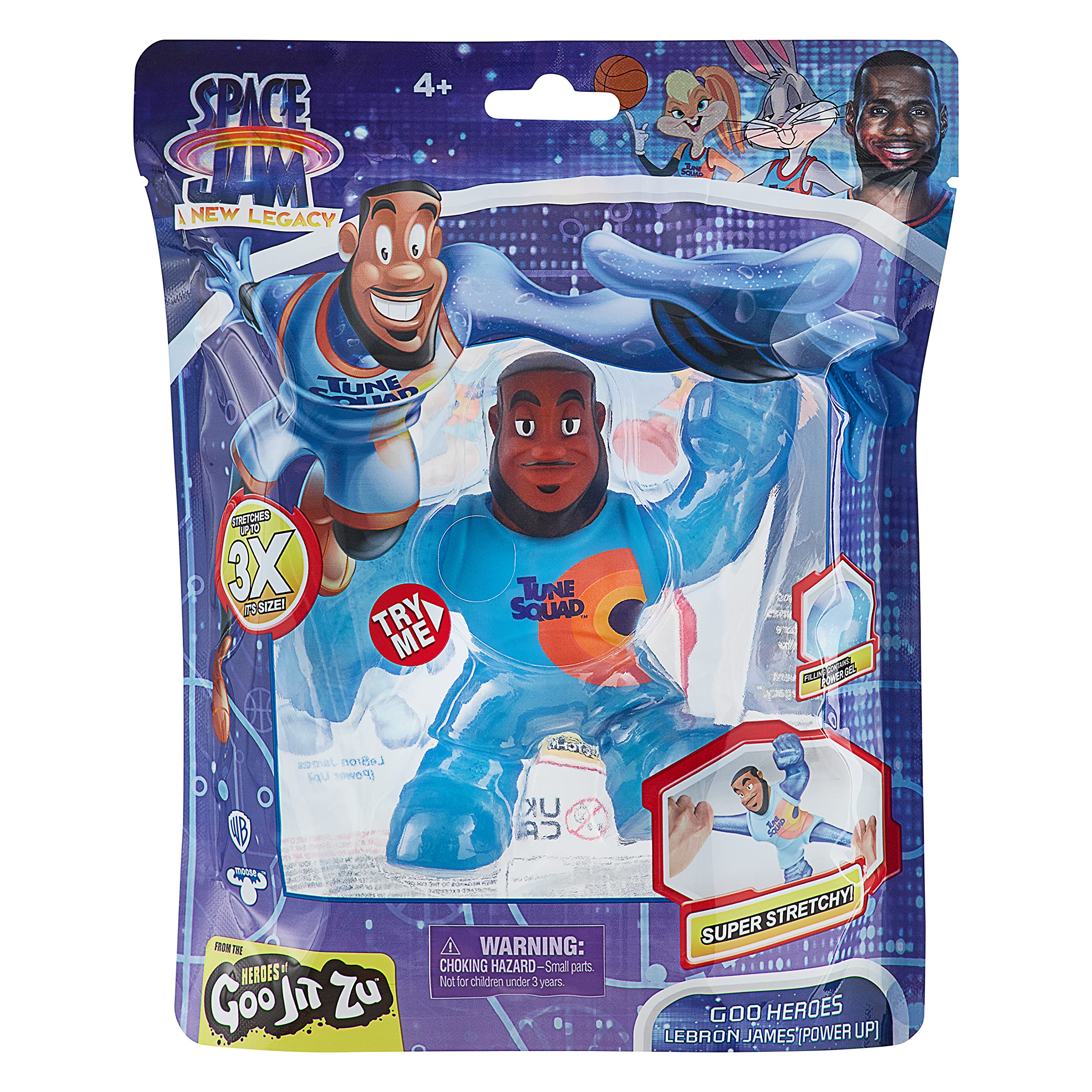 Moose Toys Heroes of Goo JIT Zu β Space Jam: A New Legacy - 5" Stretchy Goo Filled Action Figure - Lebron James (Power Up)