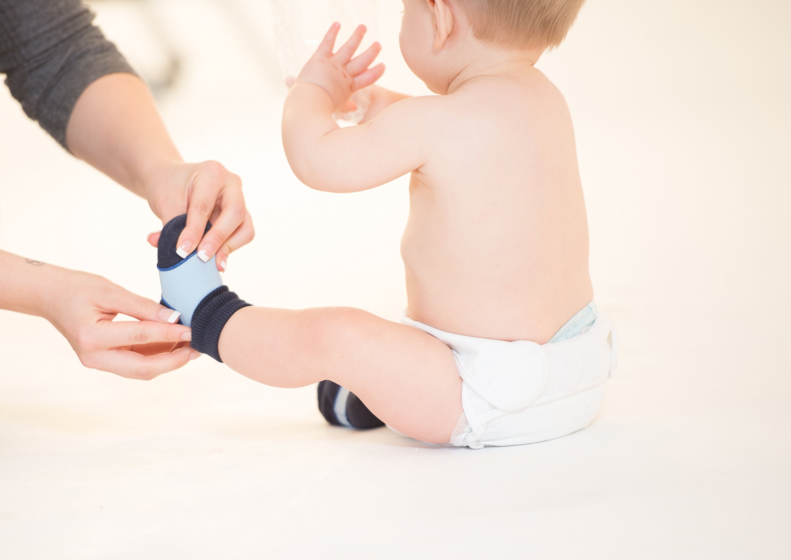 Sock Ons Keep Baby Infant Socks On, 0-6 Months (Black)