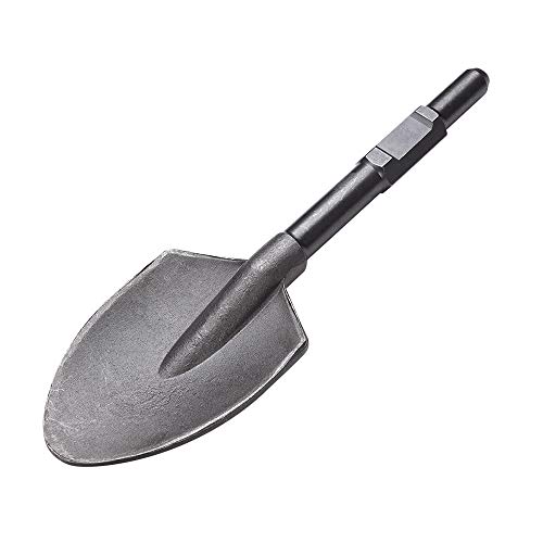 Electric Demolition Hammer shovel 1 1/8" Shank Hex 17 5/16" Length Clay Spade Chisel Cutter Bit Scoop Breaker (triangle blade)