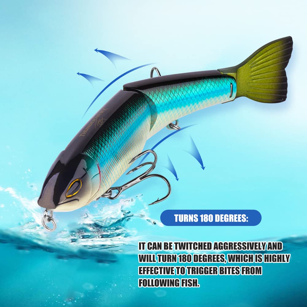 CHA CHA Glide (Wahoo) Fishing Lures Glide Bait Animated Segmented Swimbait Unique Swimming Lifelike Design