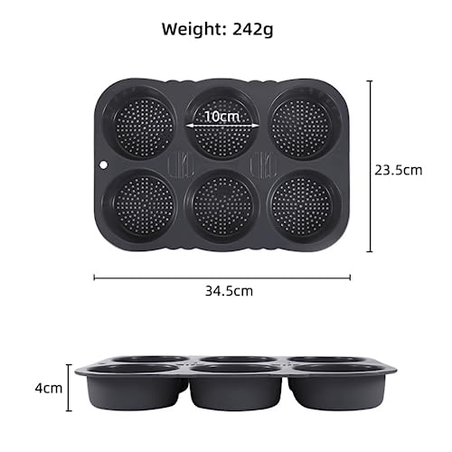 DRemdo Baking tools, household high-temperature hamburger molds, ovens, baking plates, bread molds