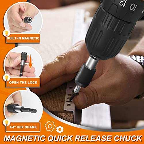 ENERTWIST Screwdriver Bit Set, 45Pcs 1/4" Impact Driver Bit Set with Impact Grade Socket Adapter for Automotive Mechanic Vehicle Repairs, DIY, Household Maintenance and Most General Repairs