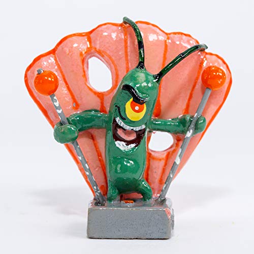 Penn-Plax Officially Licensed Spongebob Squarepants Aquarium Ornament β Plankton (Mini/Small Size) β Perfect for Freshwater and Saltwater Tanks