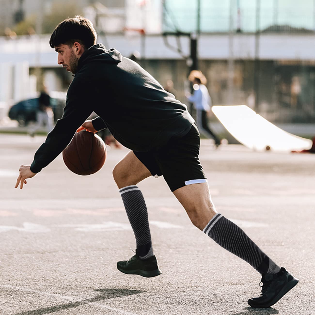 Compression Socks For Men & Women 30-40 mmHg -Knee High Socks for Support,Hiking,Running,Soccer