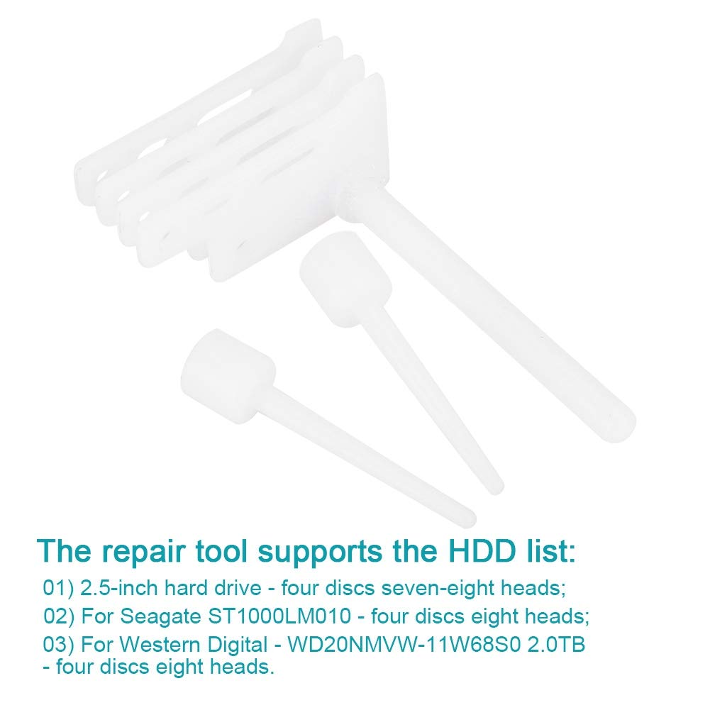 Bewinner 304# Replacement Hard Drive Head Tool Head Comb HDD Head Comb Tool for 4-disc 2.5-inch Hard Drive HDD WD20NMVW-11W68S0 with 10 Finger Sleeve+