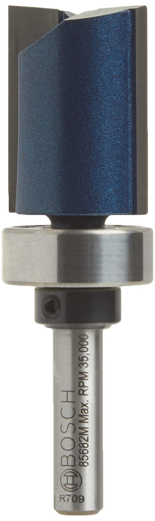 Bosch 85682MC 3/4 In. x 1 In. Carbide-Tipped Double-Flute Top-Bearing Straight Trim Router Bit