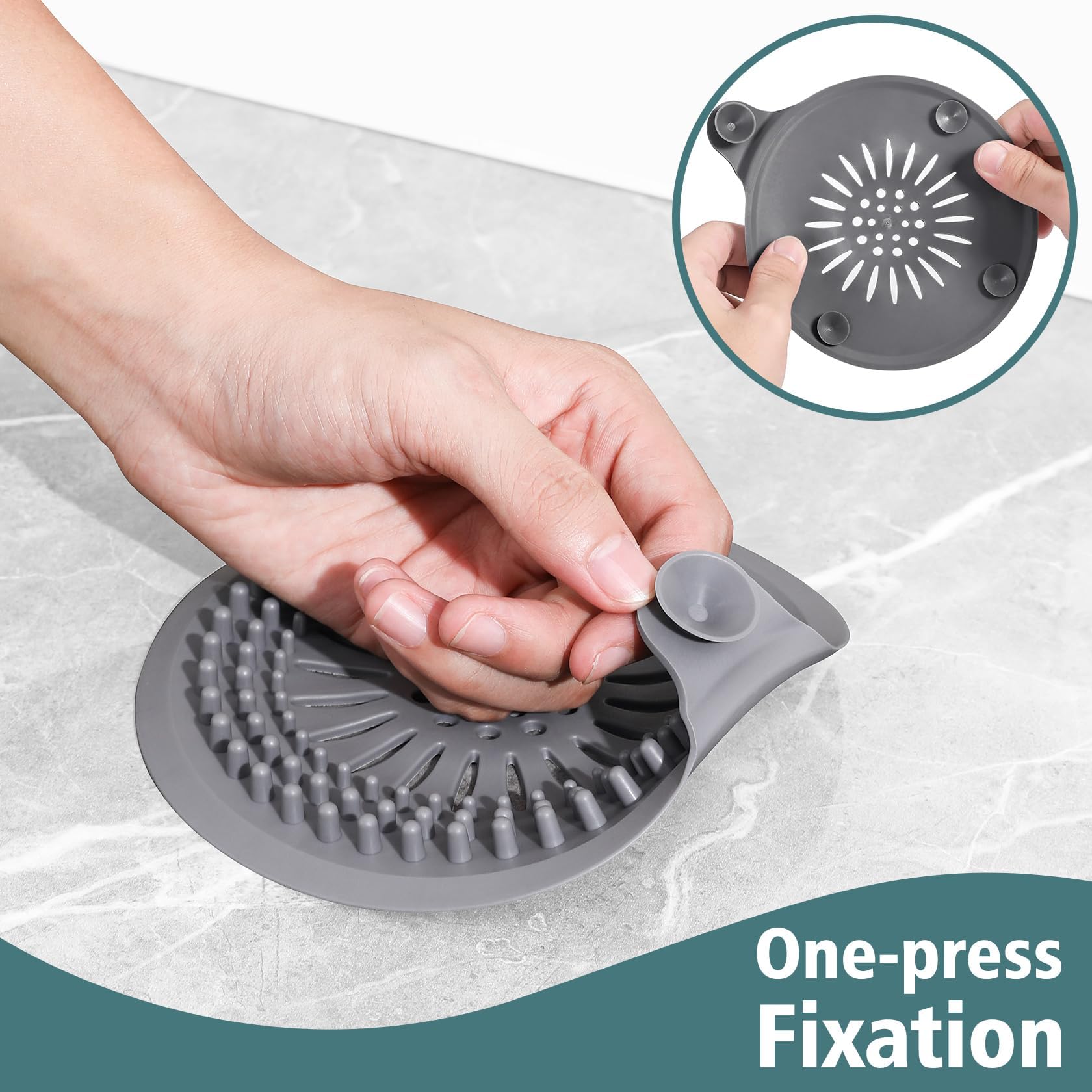 Durable Silicone Shower Hair Drain Catcher for Bath Tub, Sink Stopper, Bathtub, Shower Hair Catcher Sink Cover to Help Prevent Clogging