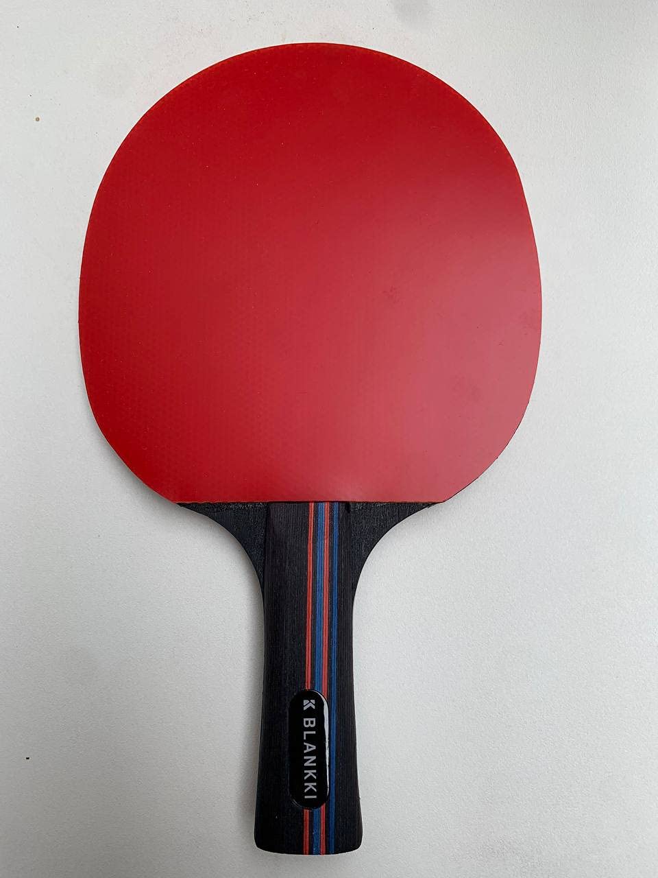 Blankki Wind Spin Ping Pong Paddle Set with Triple Foam pad | 7-Ply Blade, Offensive Rubber, 2.0mm Sponge, Protector Case |, Red, Black