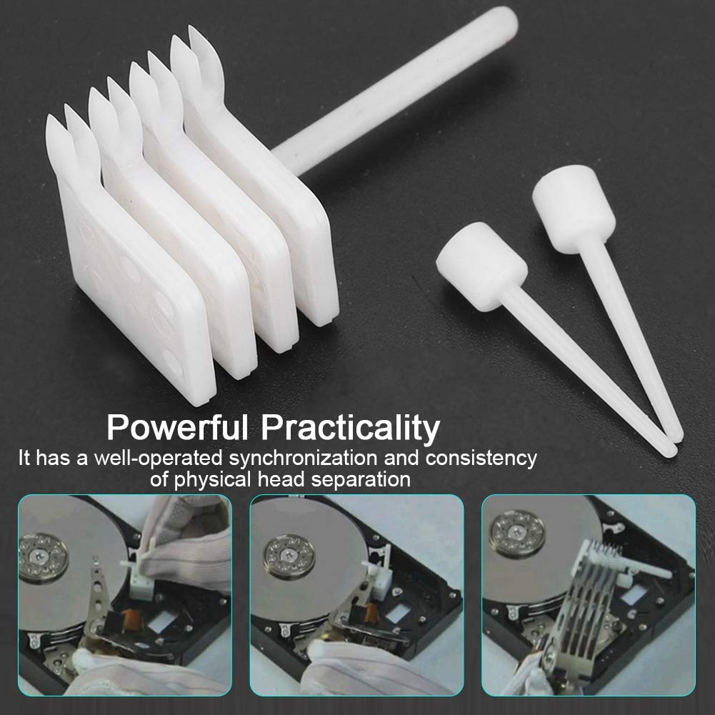 Bewinner HDD Head Comb Tool Kit, Hard Disk Head Tool, Hard Disk Repair Tool Set with Head Comb / 10 Finger Pods for Digital Hard Drives