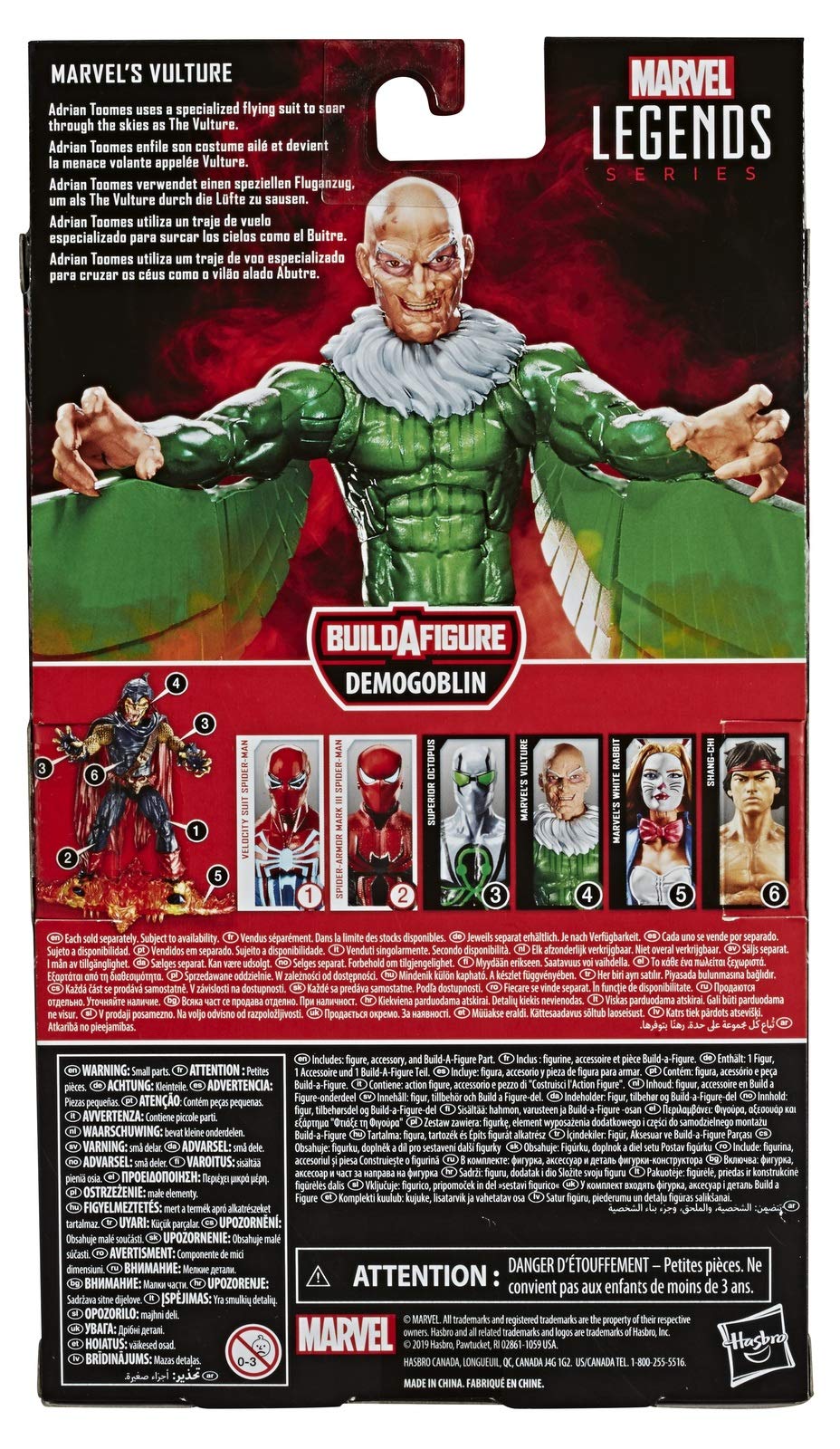 Spider-Man Hasbro Marvel Legends Series 6" Collectible Action Figure Marvel’s Vulture Toy, with Build-A-Figurepiece & Accessory