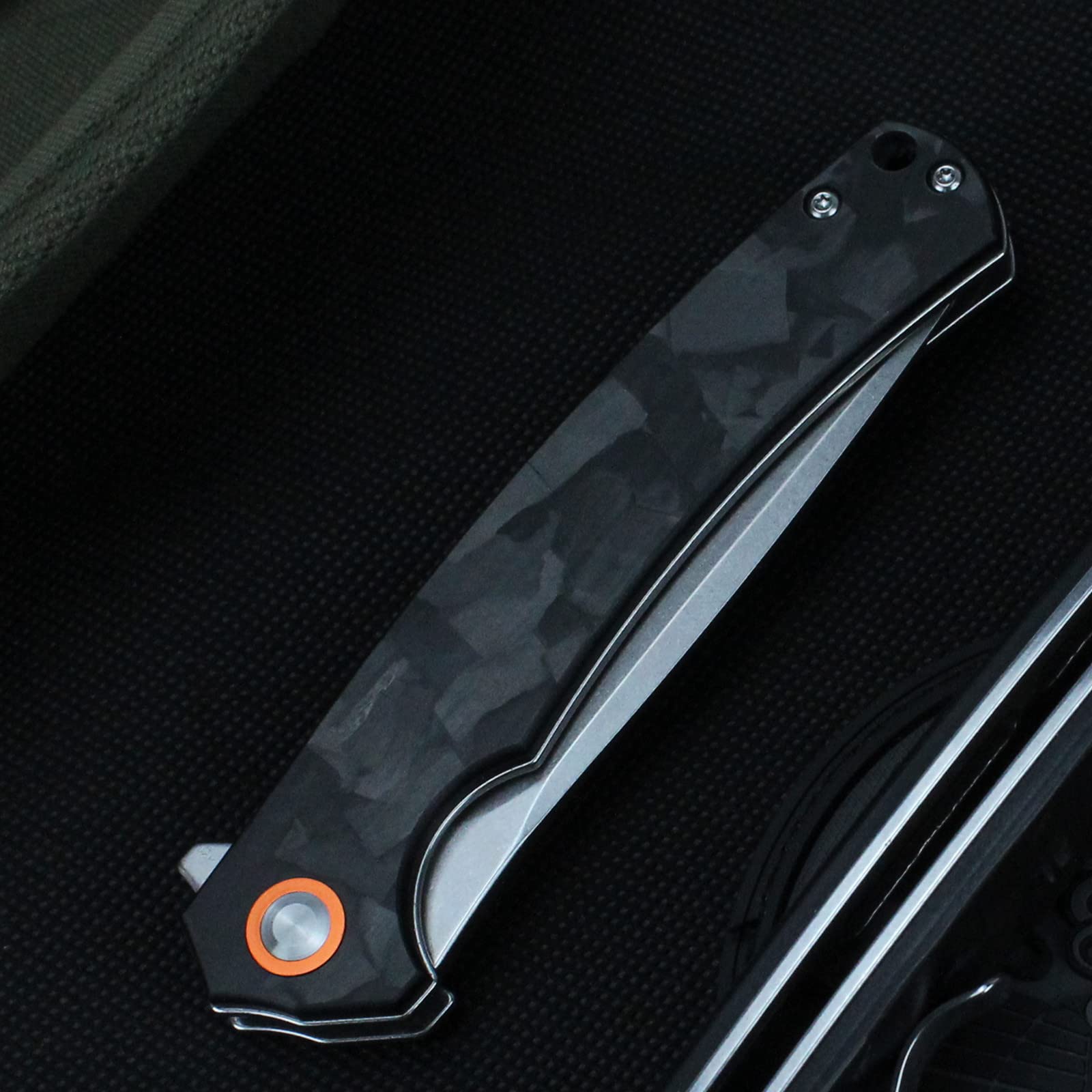 Benkey VG10 Damascus Pocket Knife with Clip Leather Sheath and D2 Folding Hunting Knife Bundles