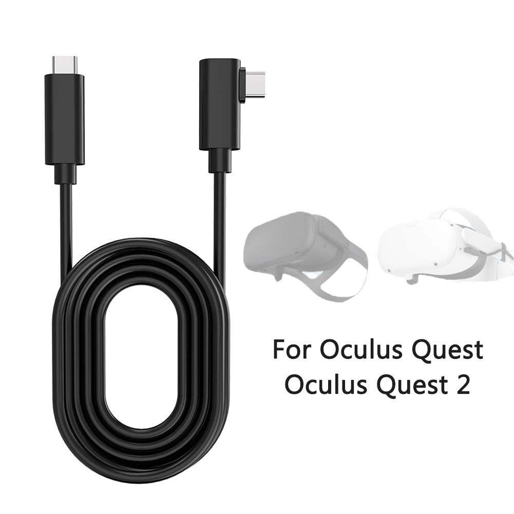 BWWNBY Oculus Link Virtual Reality Headset Cable for Quest 2 and Quest - 16FT PC VR Gaming USB3.2 Data Link Cable(3 Meter A to C)