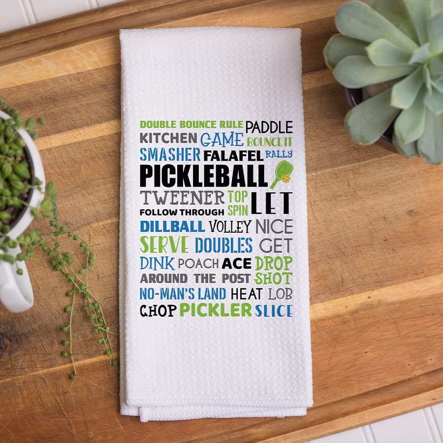 CANARY ROAD Pickleball Towel | Pickleball Kitchen Towel | Pickleball Team Gift | Mother's Day Gift | Pickleball Accessories