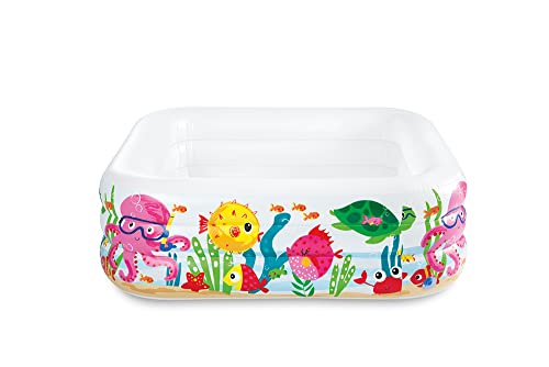 Intex Swim Center Clearview Aquarium Inflatable Pool, 62.5" X 62.5" X 19.5", for Ages 3+