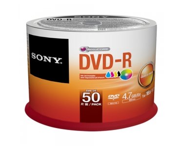 Sony 50DMR47PP 50 Pack Ink-Jet Printable DVD-R Bulk Spindle