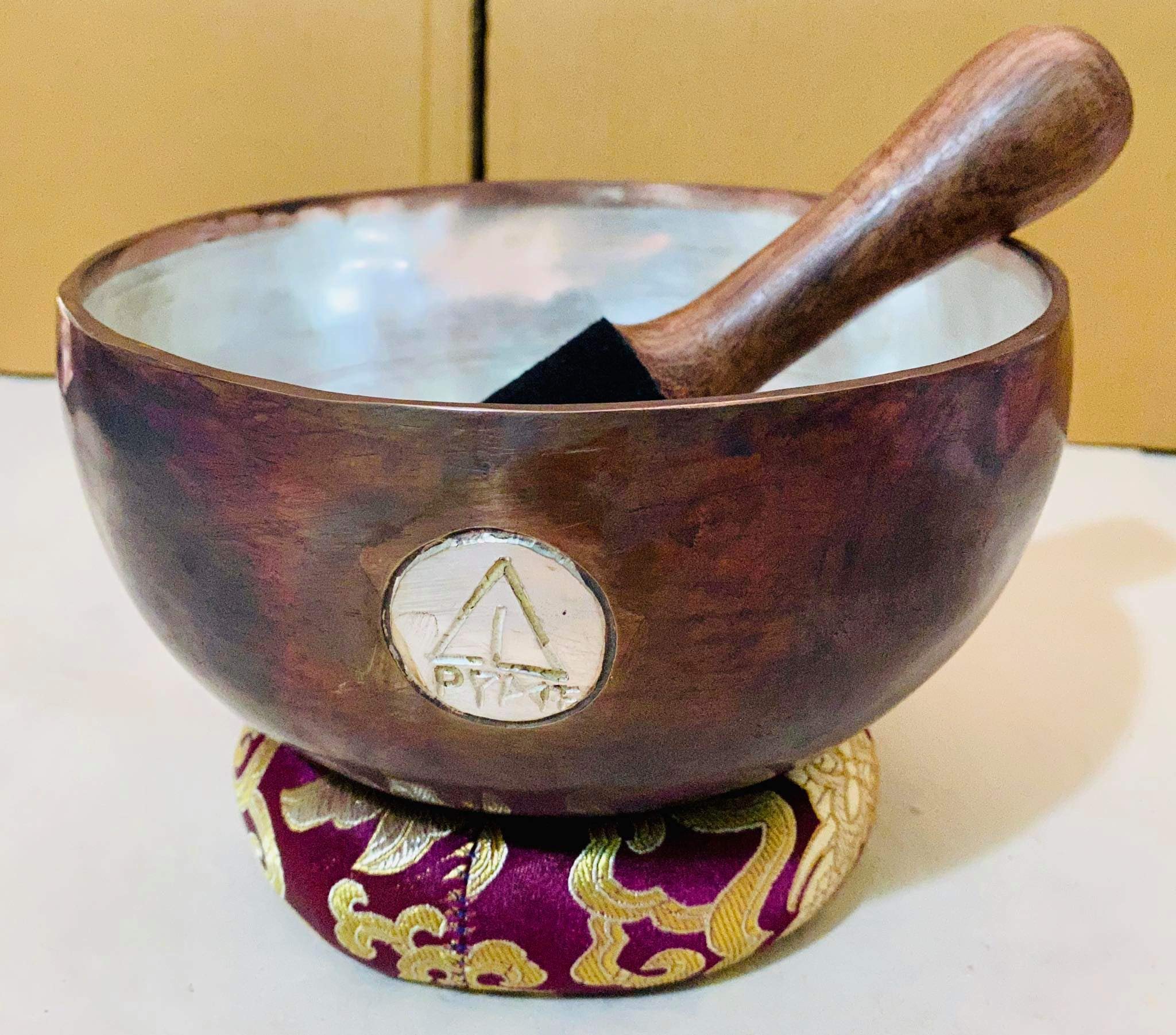 Sacral Chakra and the Sexual Chakra D Note Auntic Hand Hammered Tibetan Meditation Singing Bowl 6.5 Inches - Yoga Old Bowl By Singing Nepal