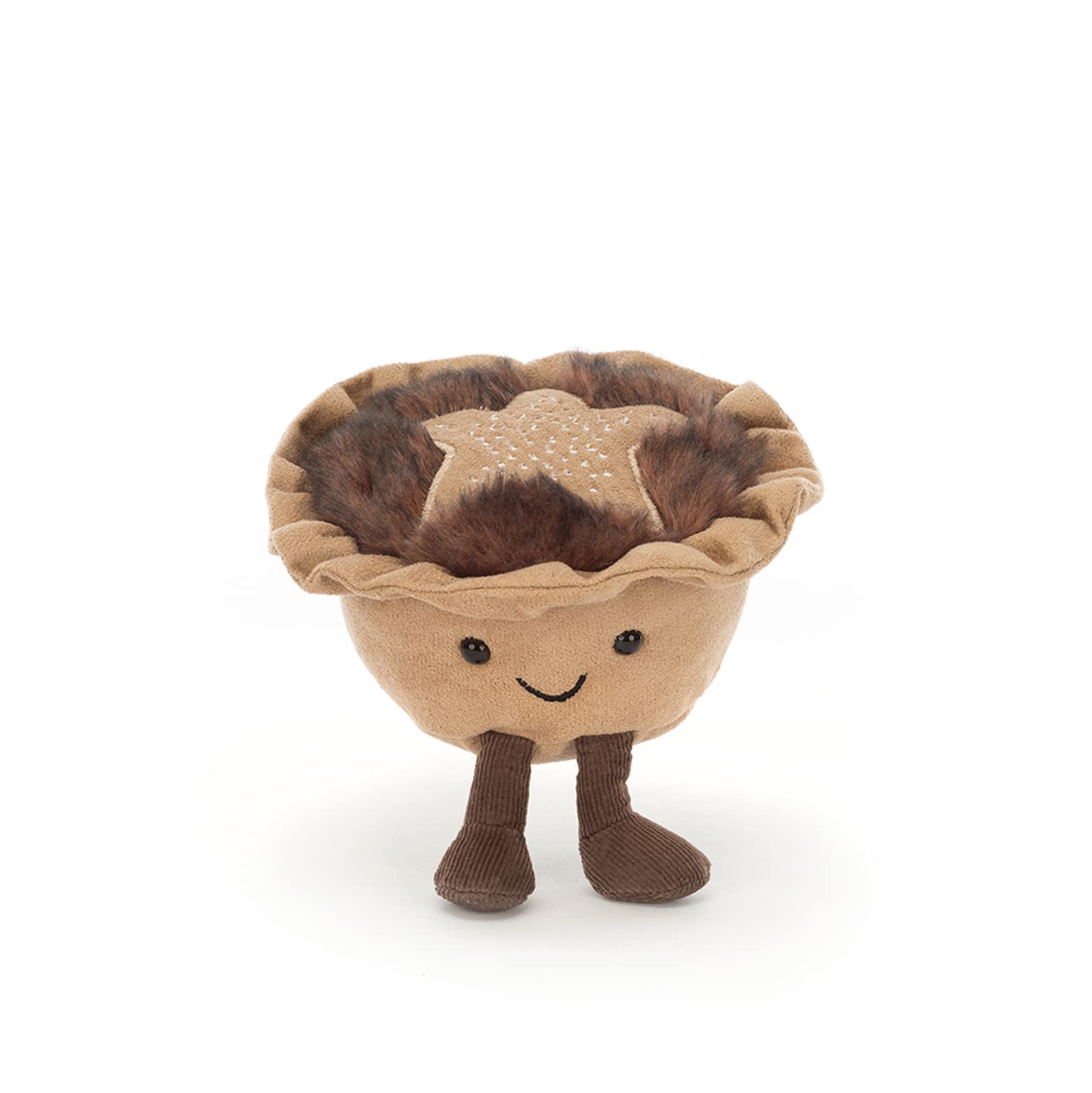 Jellycat Amuseables Mince Pie Stuffed Toy, 4.5 inches | Food Plush | Fun Gift Idea