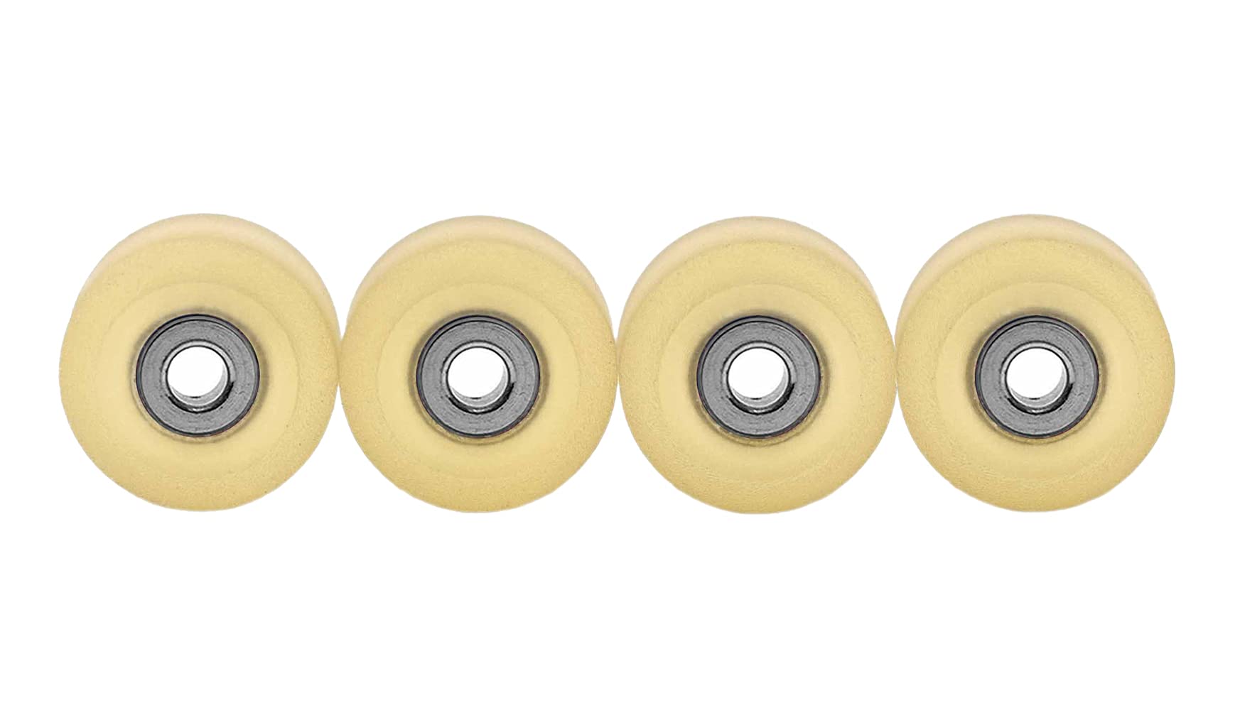 Teak Tuning Apex 61D Urethane Fingerboard Wheels - New Street Shape, 7.7mm Diameter - Ultra Spin Bearings - Made in The USA - Honey Colorway