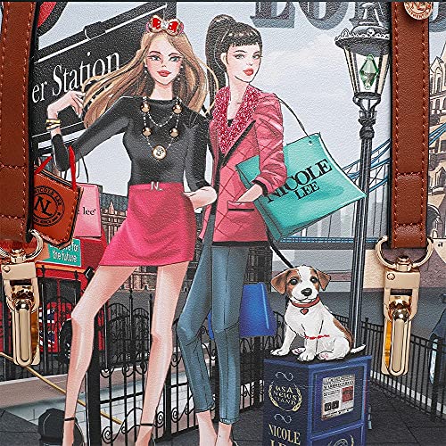 Nicole Lee FASHION WOW IT'S LONDON PRINT SHOPPER BAG