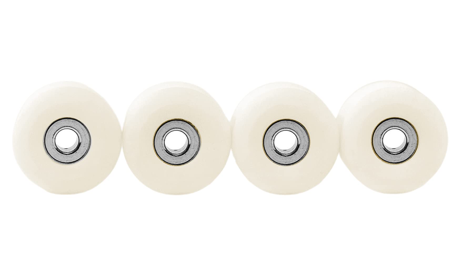 Teak Tuning Apex 61D Urethane Fingerboard Wheels - New Street Shape, 7.7mm Diameter - Ultra Spin Bearings - Made in The USA - Cream Colorway