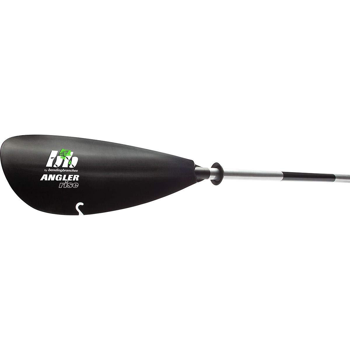 Bending Branches Angler Rise 2-Piece Snap-Button Fishing Kayak Paddle; (Aluminum Shaft/Black Blade - 230cm)
