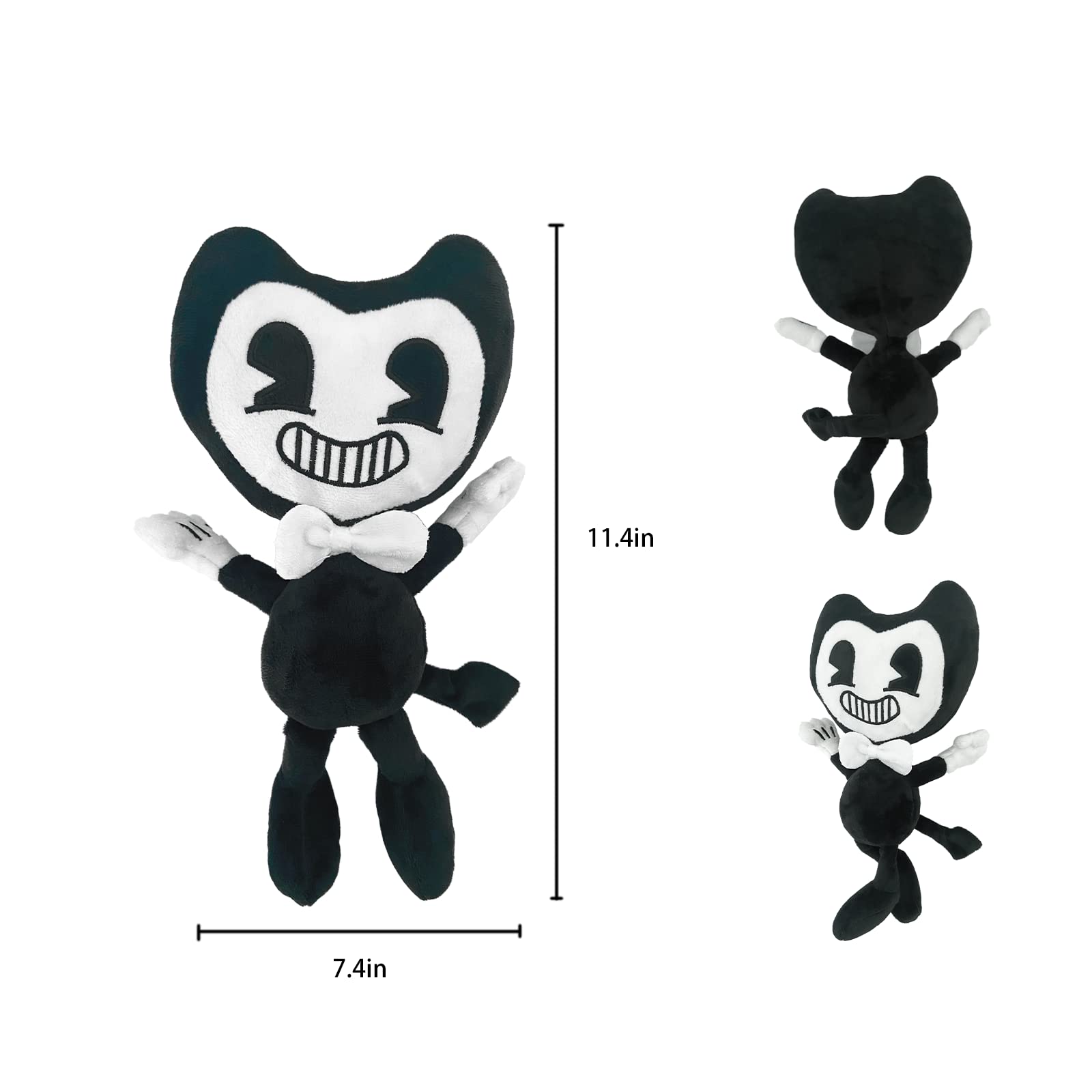 Bendy Plush Toy, 3PCS Bendy and The Ink Machine Plushies, Cute Game Horror Plush Soft Stuffed Animals Plush Toys for Kids and Game Fans