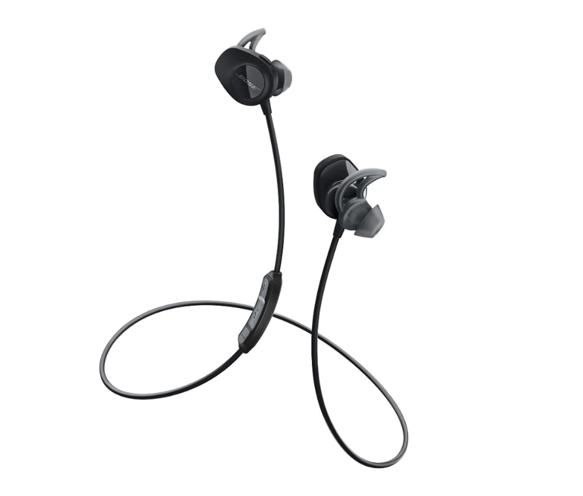 Bose SoundSport Wireless Bluetooth Headphones Headset Black - 761529-0010 (Renewed)