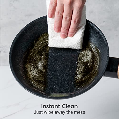 IRIS USA 10 Inch Non-Stick Frying Pan, Skillet with MEGASTONE™ Coating for Healthy Cooking, Everyday Cookware, PFOA Free