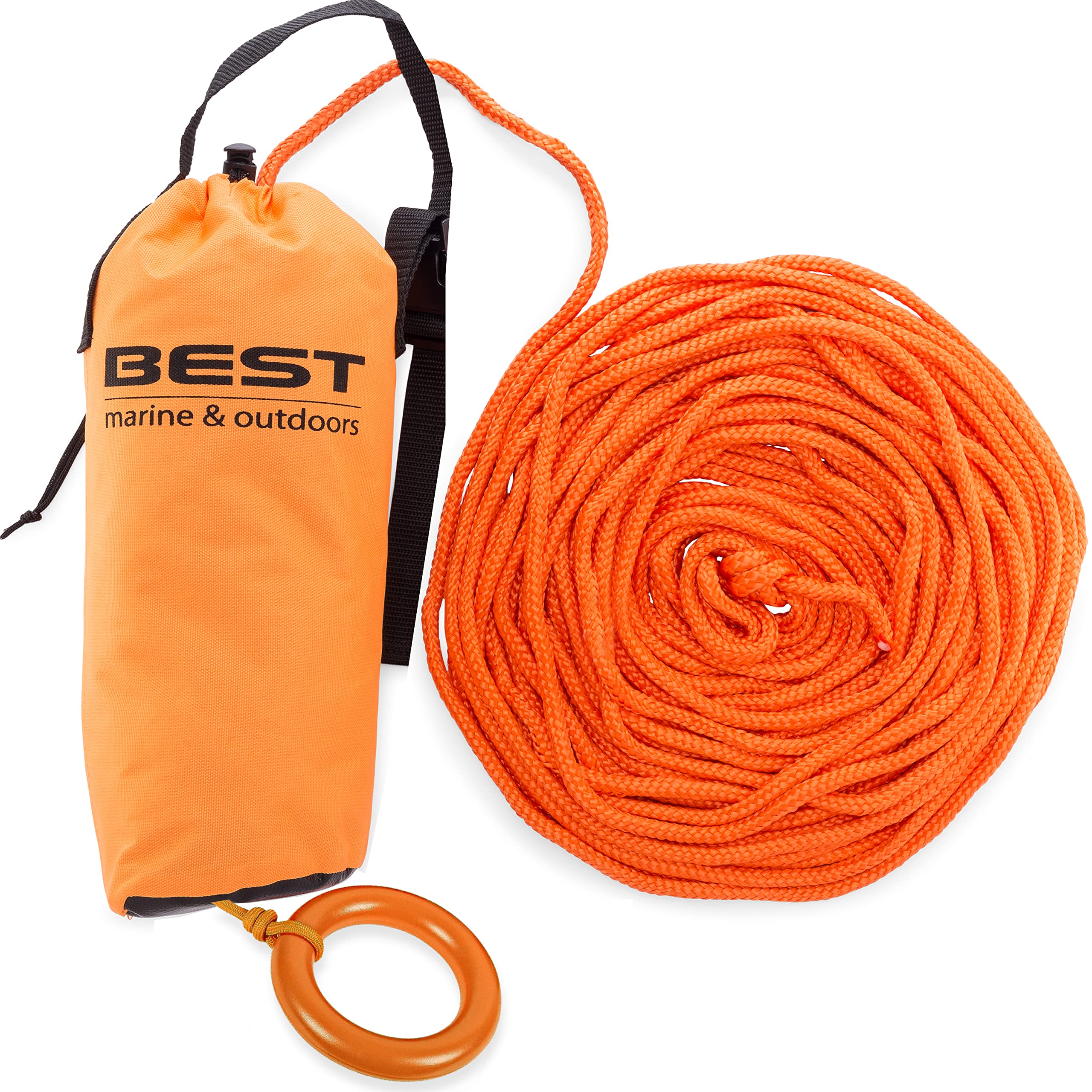 Best Marine and Outdoors Emergency Throw Rope Rescue Bag - Throwable Safety Device for Kayaking & Boating