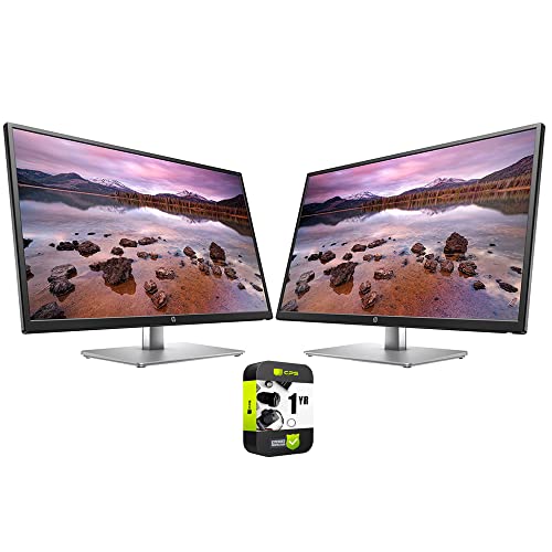 HEWLETT PACKARD 2UD96AA#ABA 32 inch FHD IPS 32s Monitor with Tilt Adjustment Anti-Glare Panel 2 Pack Bundle with 1 YR CPS Enhanced Protection Pack