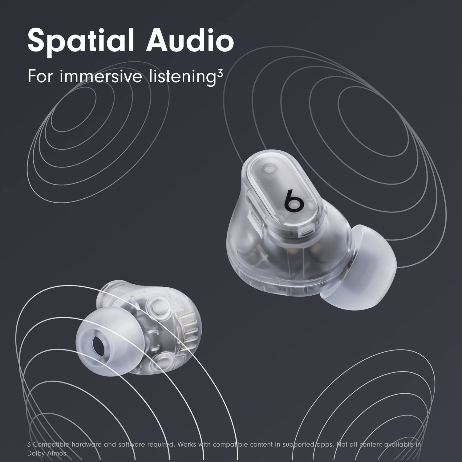 Beats Studio Buds + True Wireless Noise Cancelling Earbuds - Transparent (Renewed Premium)