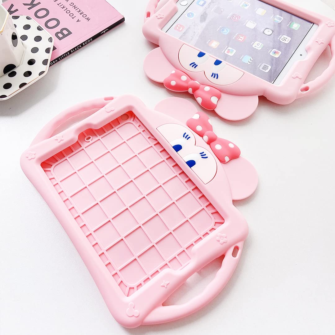 Compatible with iPad 9th Generation Case 2021/iPad 8th Generation Case 2020 10.2 Inch, iPad 7th Gen 2019 Case,Cute Cartoon with Stand Case (Pink)