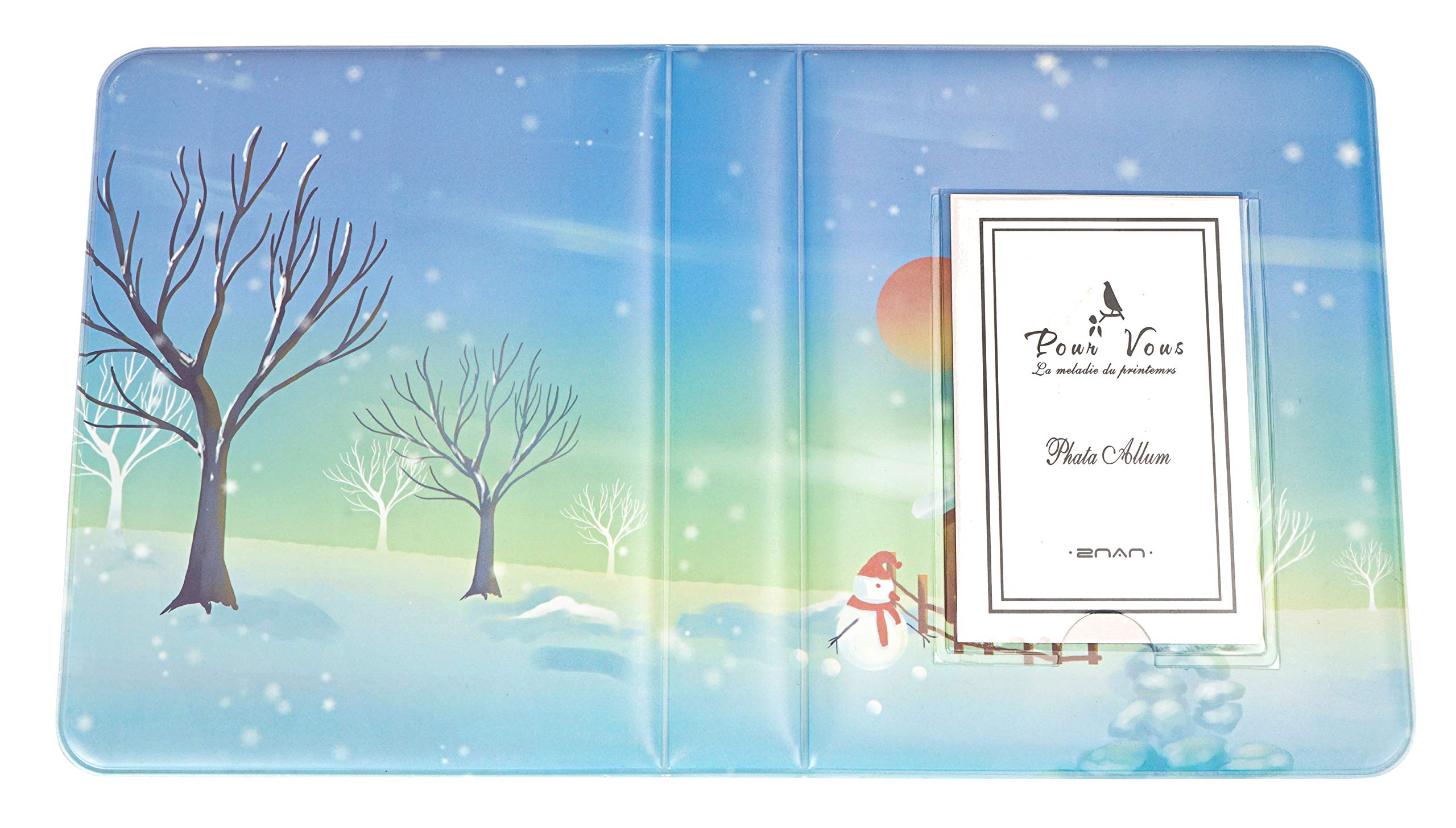 Borya 64 Pockets Mini Photo Album for Fujifilm Instax Mini 11/Instax Mini Liplay/Instax Mini Link/Mini 9/Mini 8/Mini 90/Mini 25/Polaroid Snap PIC-300/HP Sprocke/Kodak Mini 3-Inch Film.(Snowman)