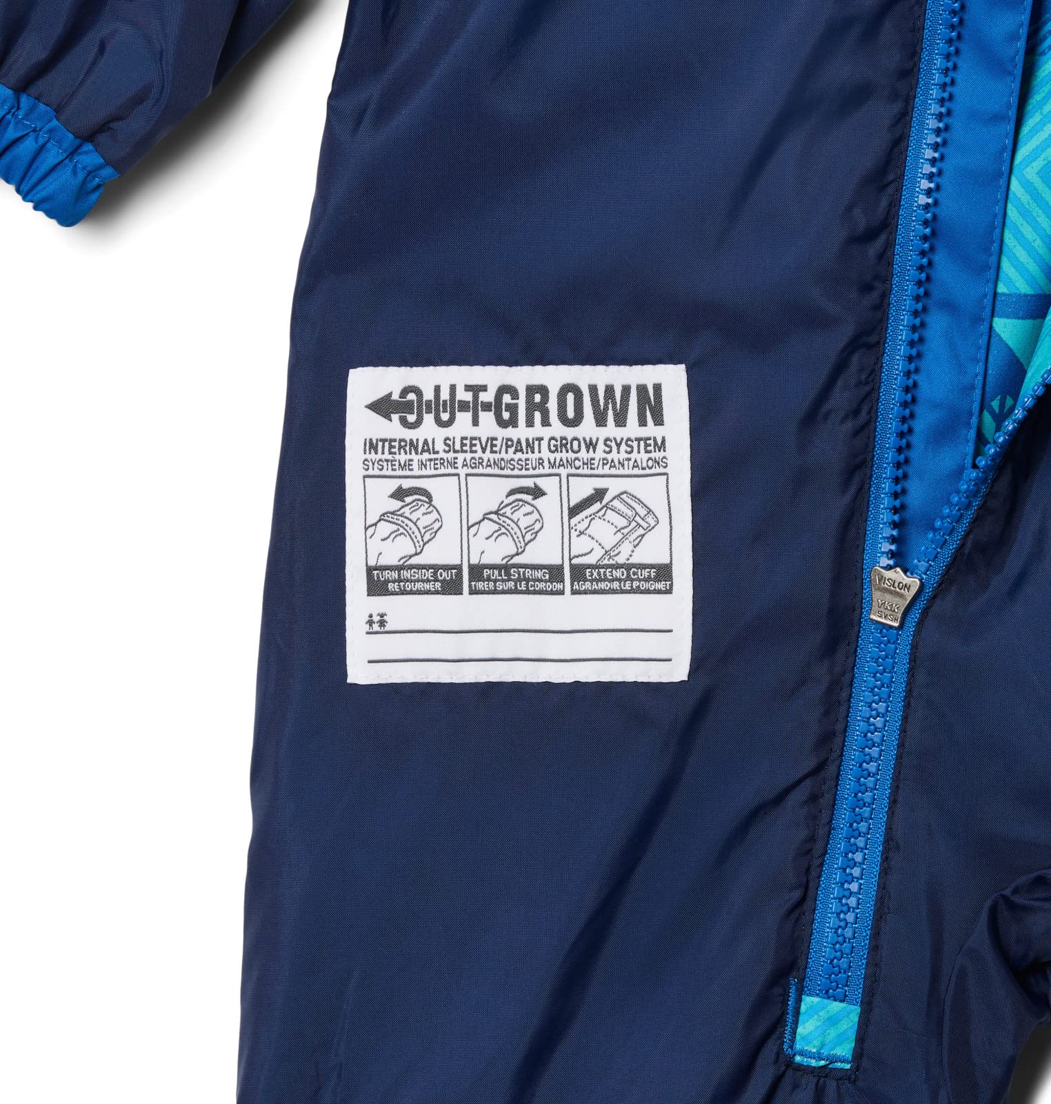 Columbia Toddler Unisex Critter Jitters II Rain Suit, Bright Aqua Quest/Bright Indigo, 2T