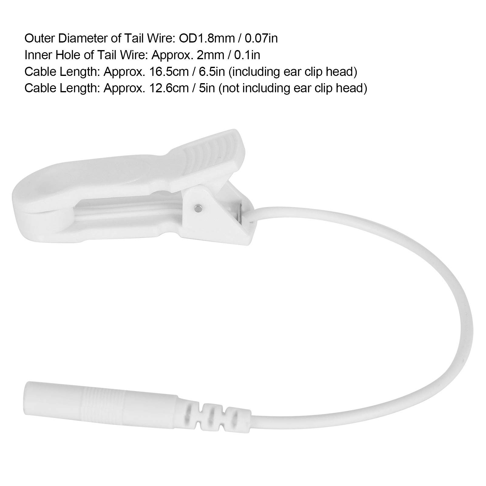 GOTOTOP Electrode Connection Cable, 10pcs 2.0mm Ear Clip Electrode Connecting Wires Pin Snap Connecting Cable for Digital TENS Massage Machine