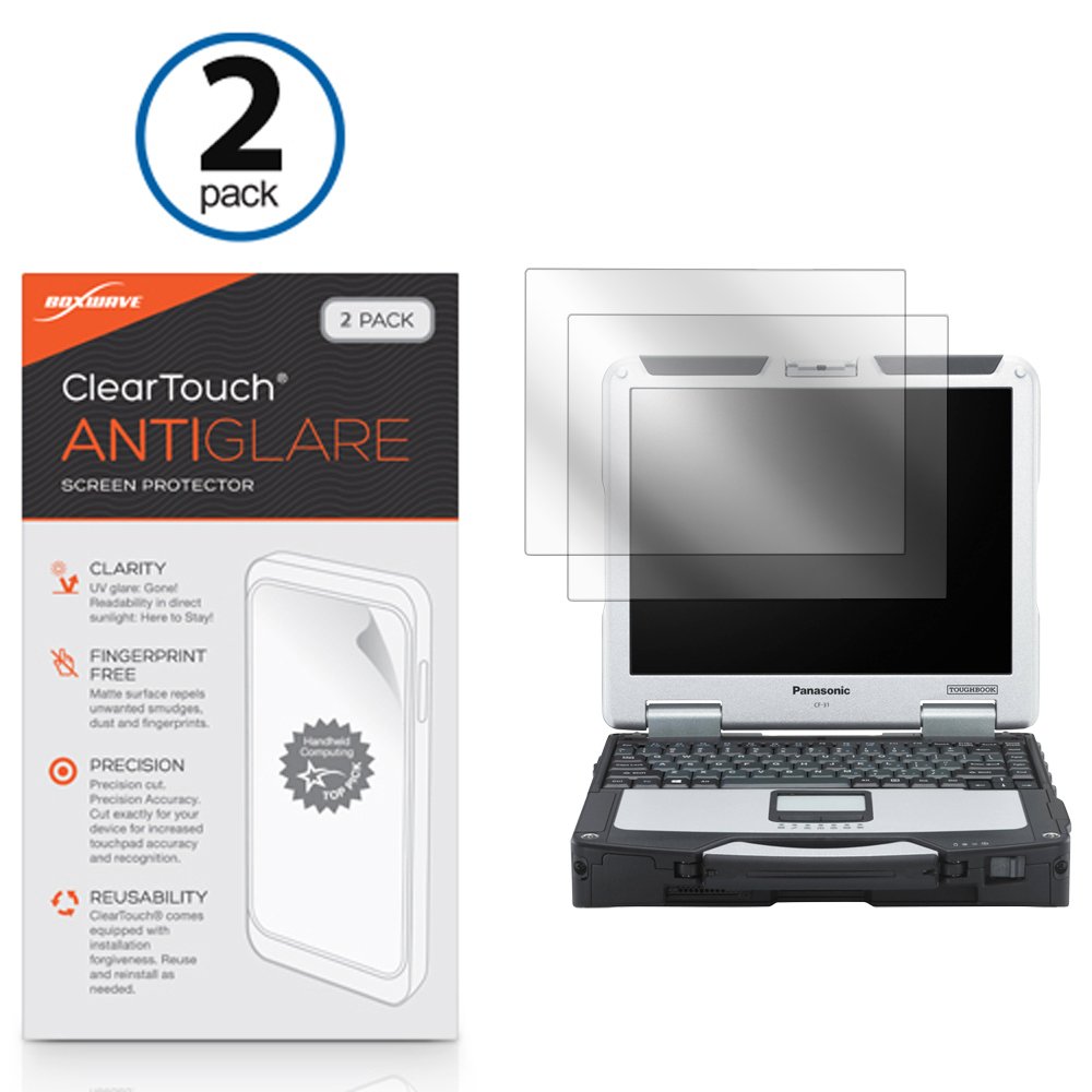 BoxWave Screen Protector for Panasonic Toughbook 31 CF-31 (Screen Protector ClearTouch Anti-Glare (2-Pack), Anti-Fingerprint Matte Film Skin for Panasonic Toughbook 31 CF-31
