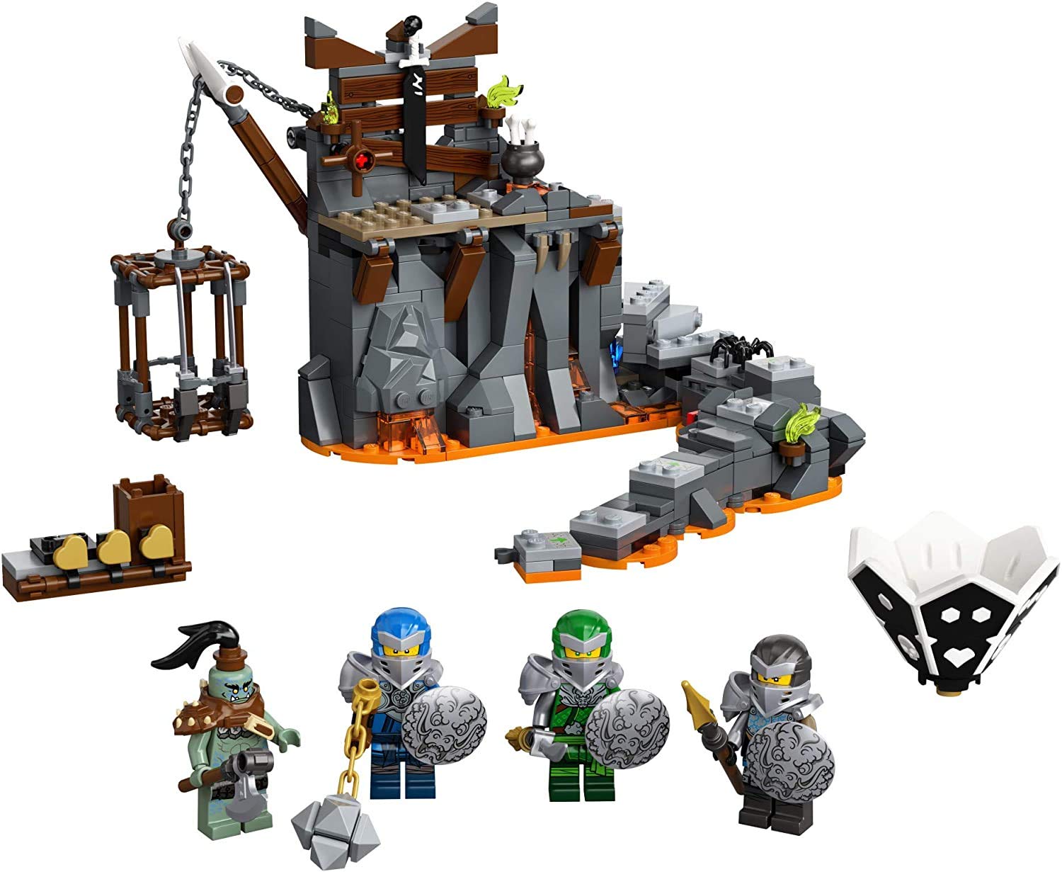 LEGO NINJAGO Journey to The Skull Dungeons 71717 Ninja Playset Building Toy for Kids Featuring Ninja Action Figures (401 Pieces)