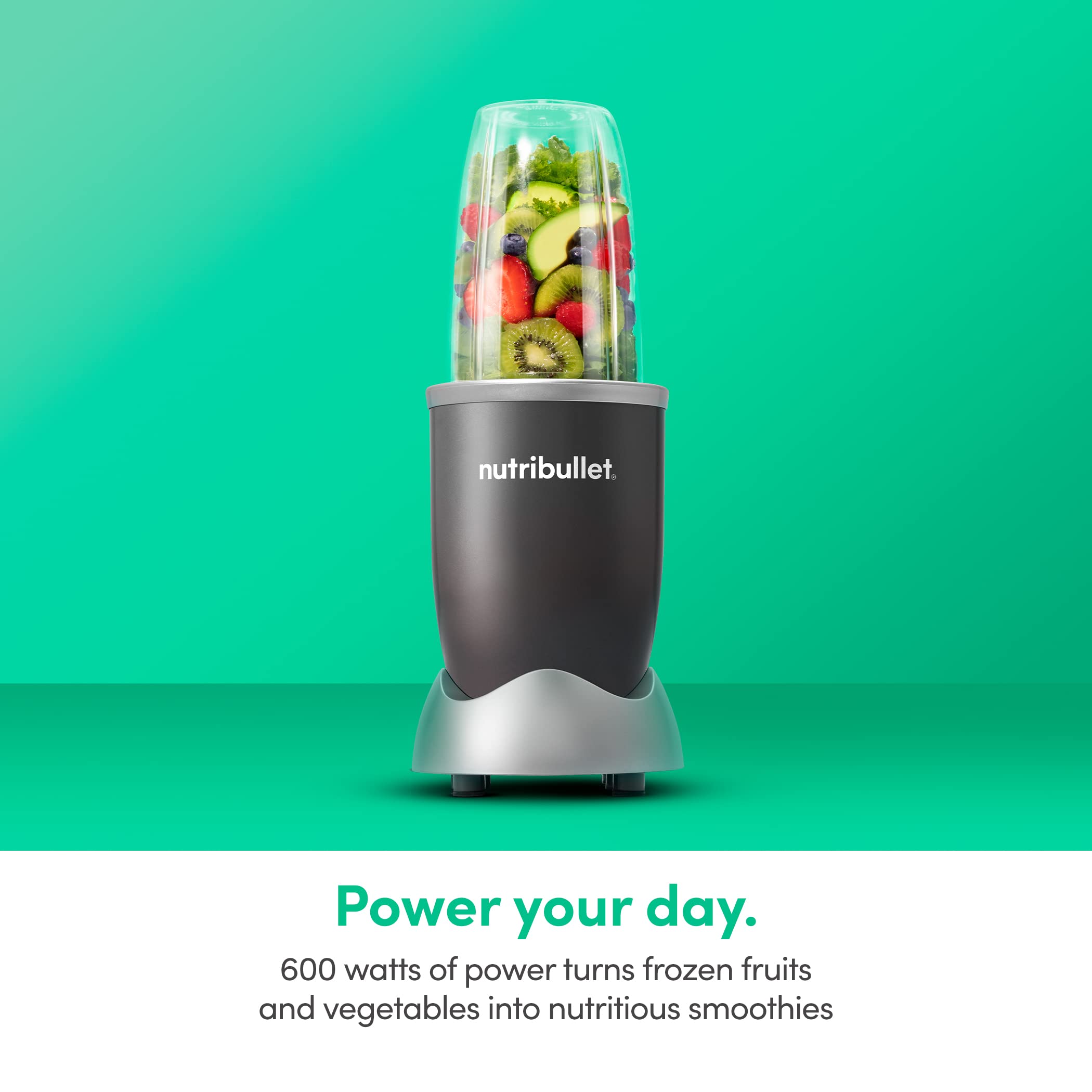 nutribullet EveryGrain Cooker & Personal Blender for Shakes, Smoothies, Food Prep, and Frozen Blending, 24 Ounces, 600 Watt, Gray, (NBR-0601)