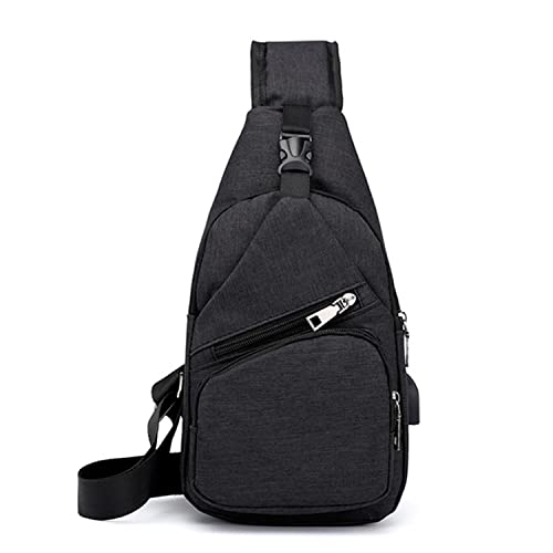 C.T.Soarsky Sling Bag Shoulder Backpack Chest Bags Crossbody Daypack for Women & Men with USB Charging Port-Black2