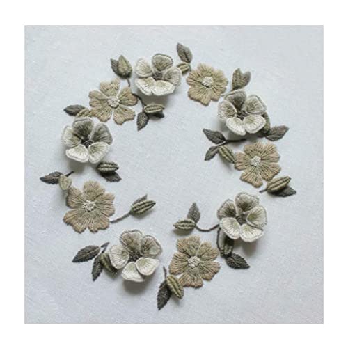 Luzhengyang 3D Flower Cross Stitch Hand Embroidery Starter Kit for Girls