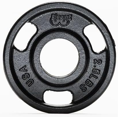 Biggins Cast Iron Olympic Weight Plate Pairs and Sets Strength Training Lifting Working Out (25, Pounds)