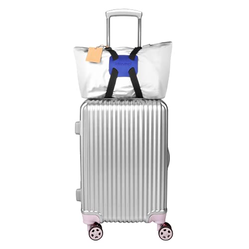 Luggage Straps Bag Bungee for Luggage, High Elastic Suitcase Adjustable Belt Bag Bungees with Buckles (Black/Blue)