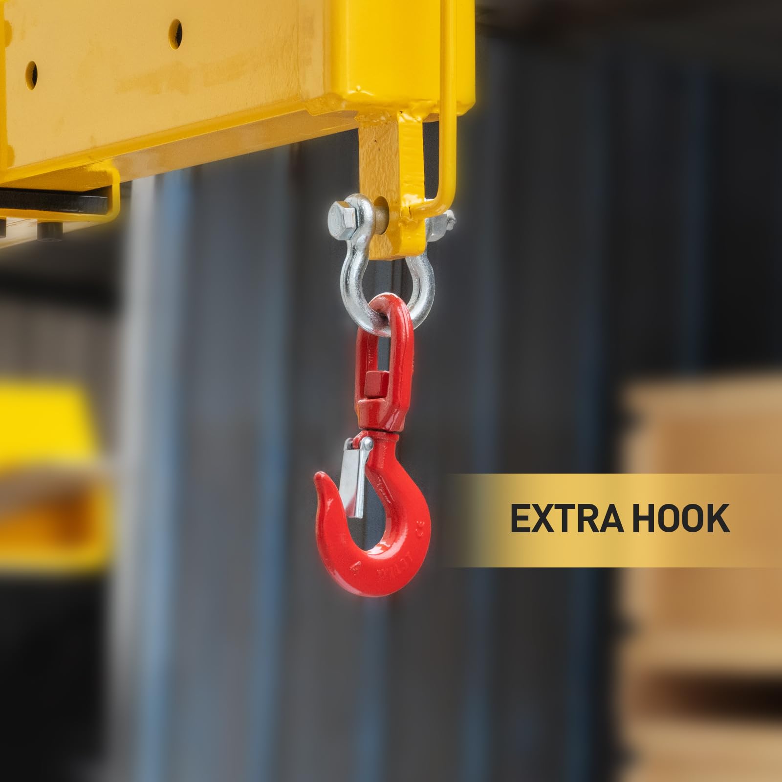 GarveeTech Adjustable Forklift Jib Boom Crane, Forklift Mobile Crane Manual Telescopes 45"-78", 5500 LB Lift Capacity, Flexible Adjustment Holes, Ideal for Warehouse, Factories, Construction