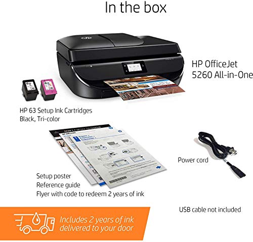 HP OfficeJet 5260 Wireless All-in-One Printer โ includes 2 Years of Ink Delivered to Your Door, Works with Alexa (Z4B13A)