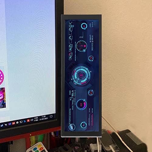 Computer CPU Monitor, PC CPU Data Monitor 60Hz Refresh Rate 7.9 Inch IPS Customizable for Chassis