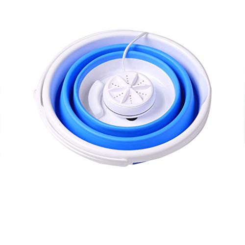 BHVXW Foldable Mini Washing Household Machine Rotating Turbines Washer USB Charging Laundry Clothes Cleaner for Home Travel (Color : Style Two)