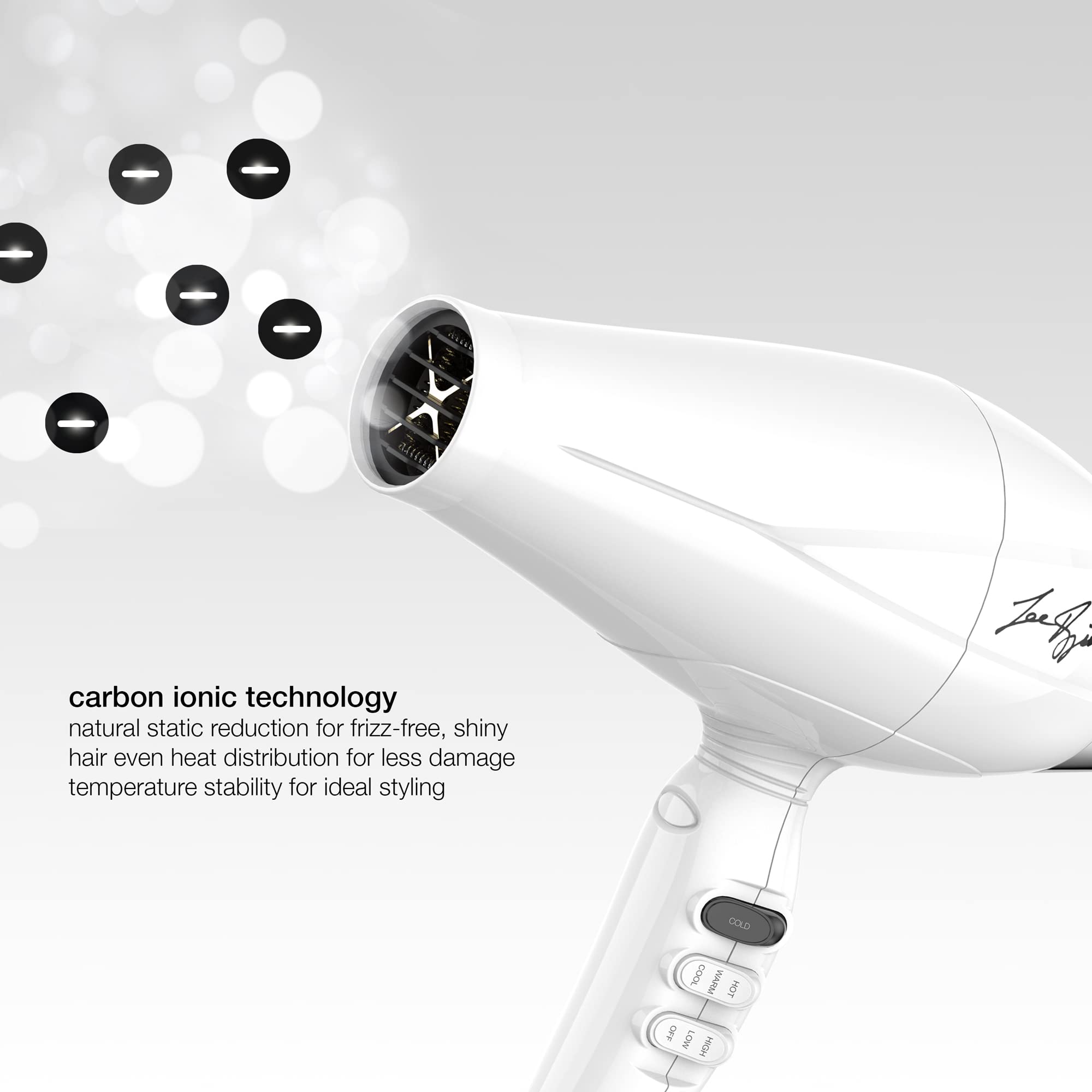 Conair Hair Dryer, Carbon Infused Brushless Motor Hair Dryer with Diffuser by Leandro Limited X Conair