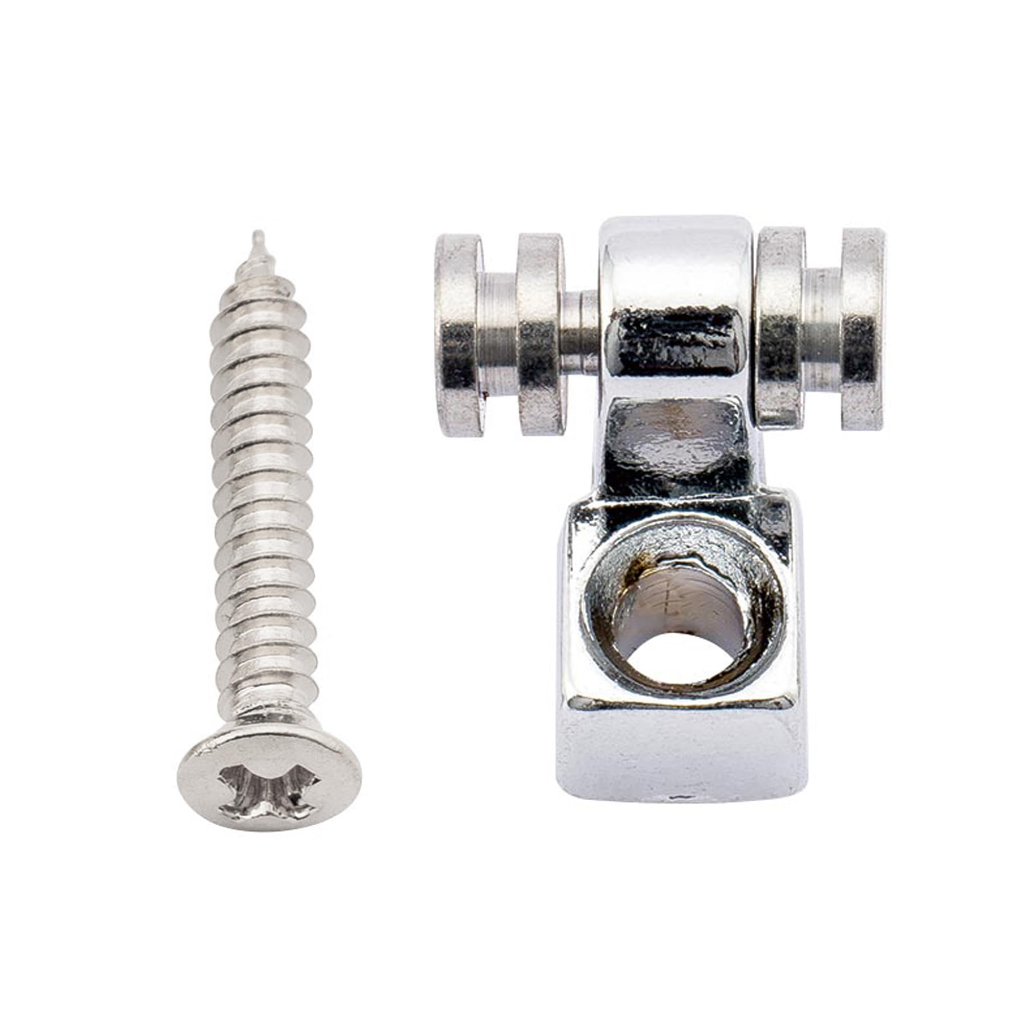 Musiclily Pro Steel Guitar Roller String Guides Roller String Trees Retainer for Strat Stratocaster Tele Telecaster Electric Guitar Replacement, Chrome (Set of 2)