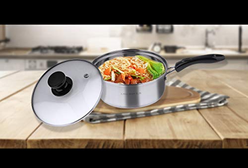 Multi-Size 6 piece Stainless Steel Pot Set, Pots and Pans Set, Cookware Sets Kitchenware Stainless Steel 3 Pots (2qt, 3qt and 4qt) By Lake Tian
