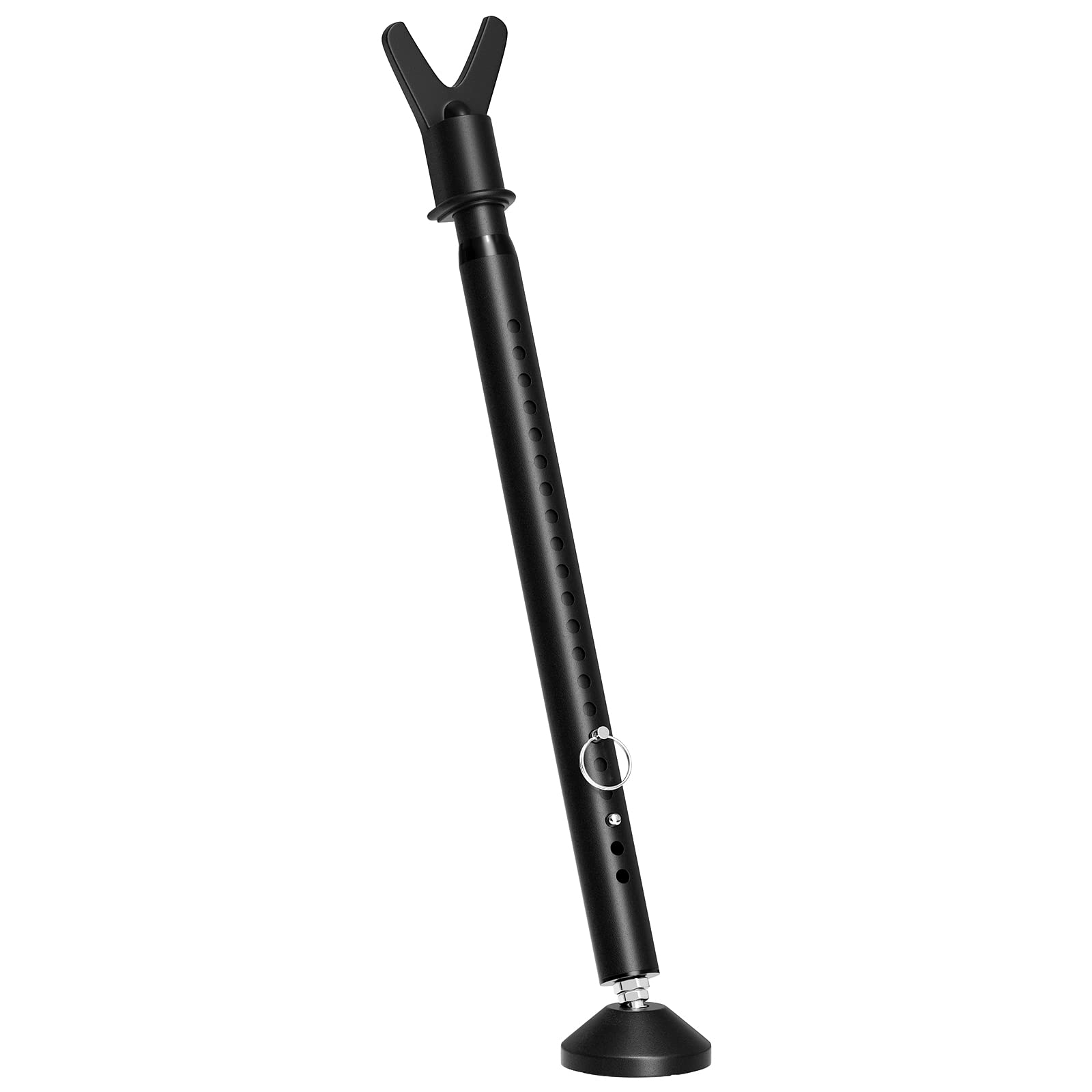 CALCHELE Door Security Bar & Sliding Patio Door Security Bar, Window Security Bar Door Stoppers Heavy Duty Security Door Jammer Bar, Adjustable Security Bar for Front Door, Apartment, Hotel Room Black